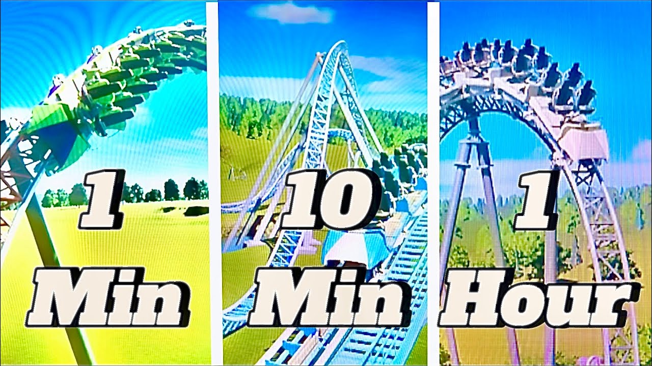 1 MIN VS 10 MIN VS 1 HOUR Launched Coaster | Planet Coaster - YouTube