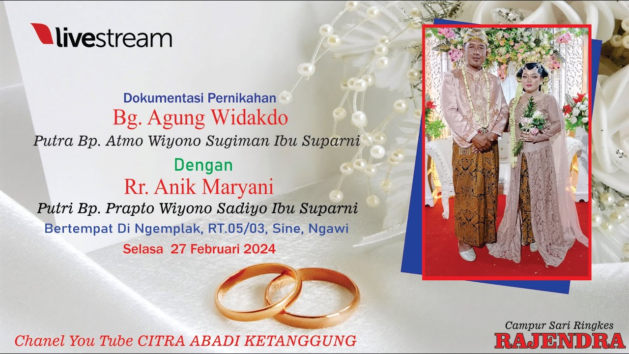 CITRA ABADI KETANGGUNG LIVE Pernikahan Bg. Agung Widakdo & Rr. Anik Maryani - YouTube