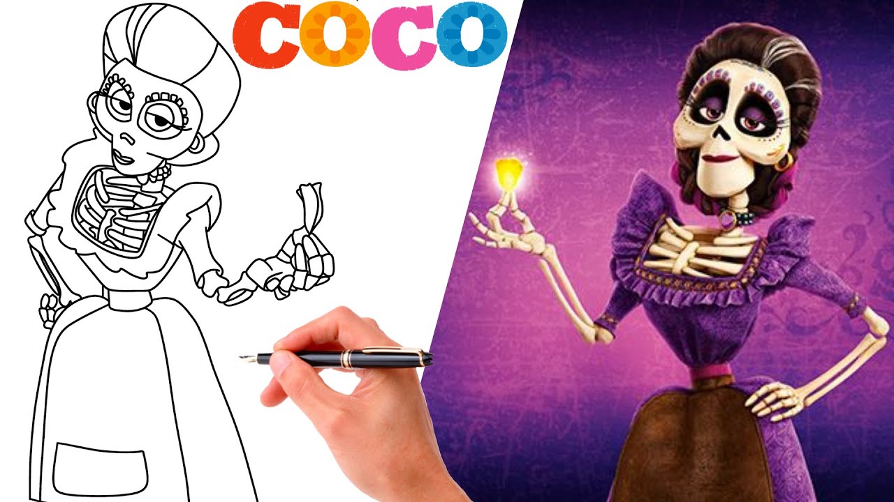 How To Draw IMELDA RIVERA From COCO | SUPER EASY DISNEY DRAWING - YouTube