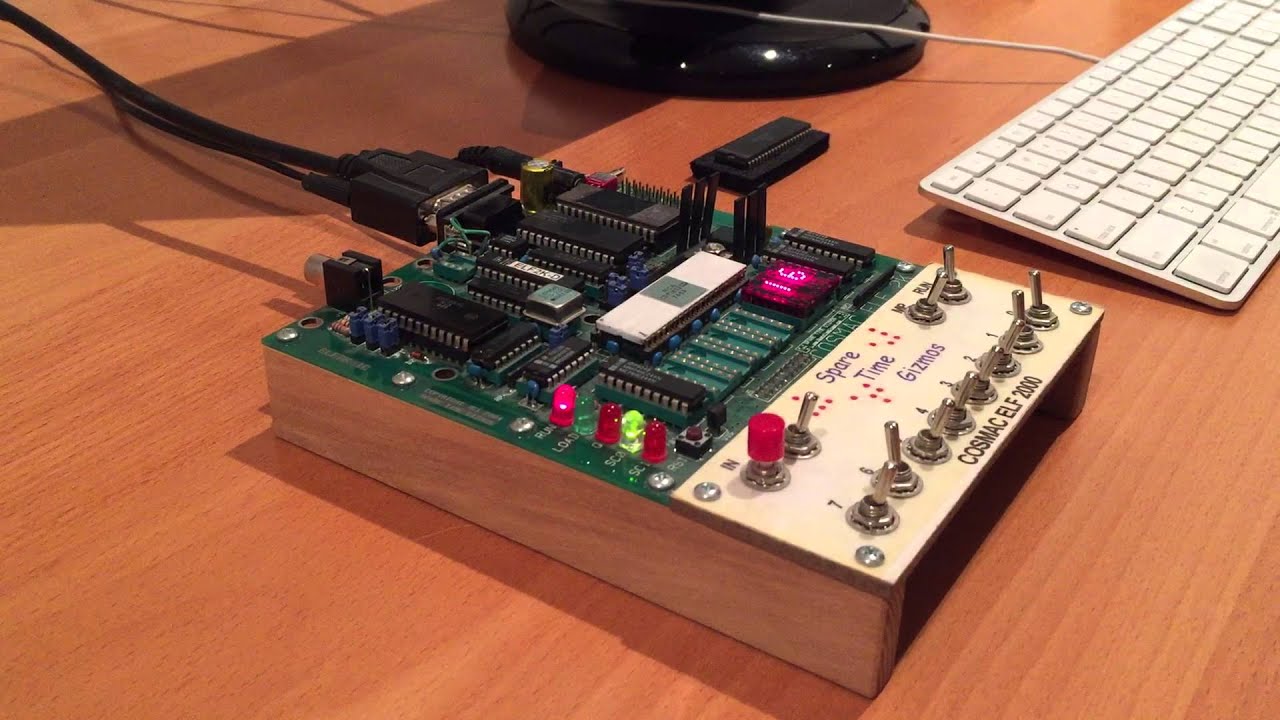 1976 CDP1802CD Chip running in COSMAC type computer - YouTube