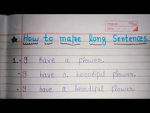 How to make long sentences - YouTube
