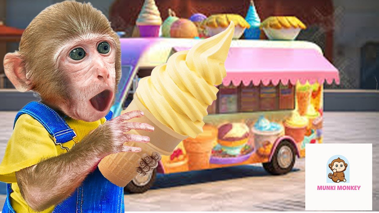 Watch This Monkey Devour Ice Cream – So Cute! - YouTube