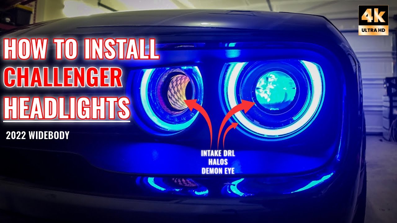 How to Install Challenger Headlights | Dodge | Intake Tube DRL - YouTube