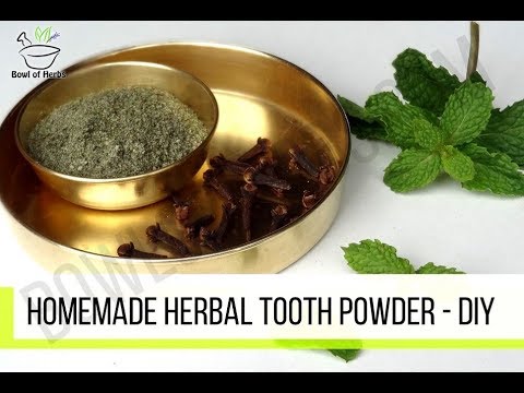 Homemade Herbal Tooth Powder - Natural remedy | Bowl Of Herbs - YouTube