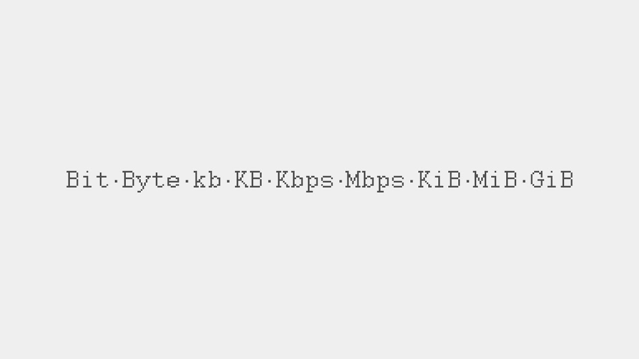Bit、Byte、kb、KB、MB，KiB、MiB都有什么区别？硬盘容量不符竟是这个的原因！ - YouTube