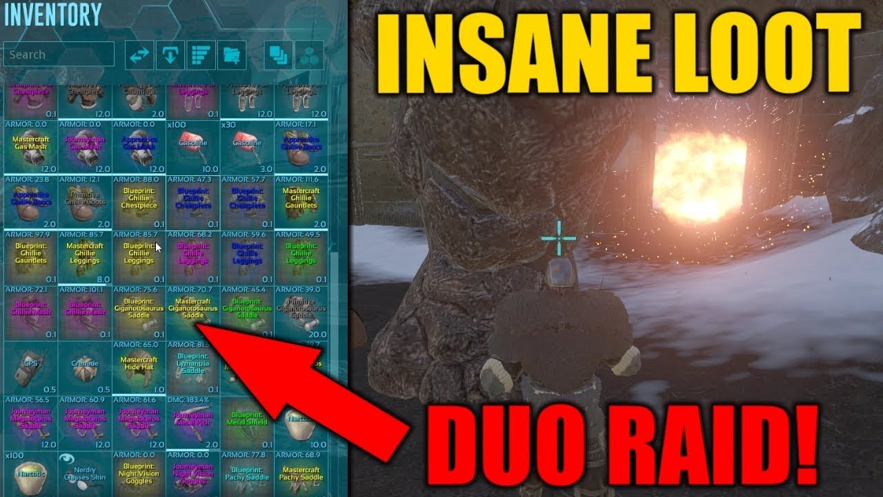 INSANE LOOT DUO RAID! - Small Tribe Official PvP - Ark Survival Evolved ...