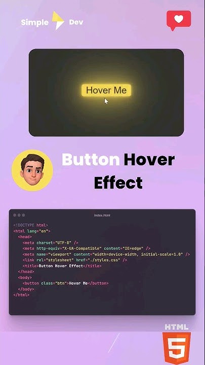 Elevate User Experience: Button Hover Effects with HTML and CSS - YouTube