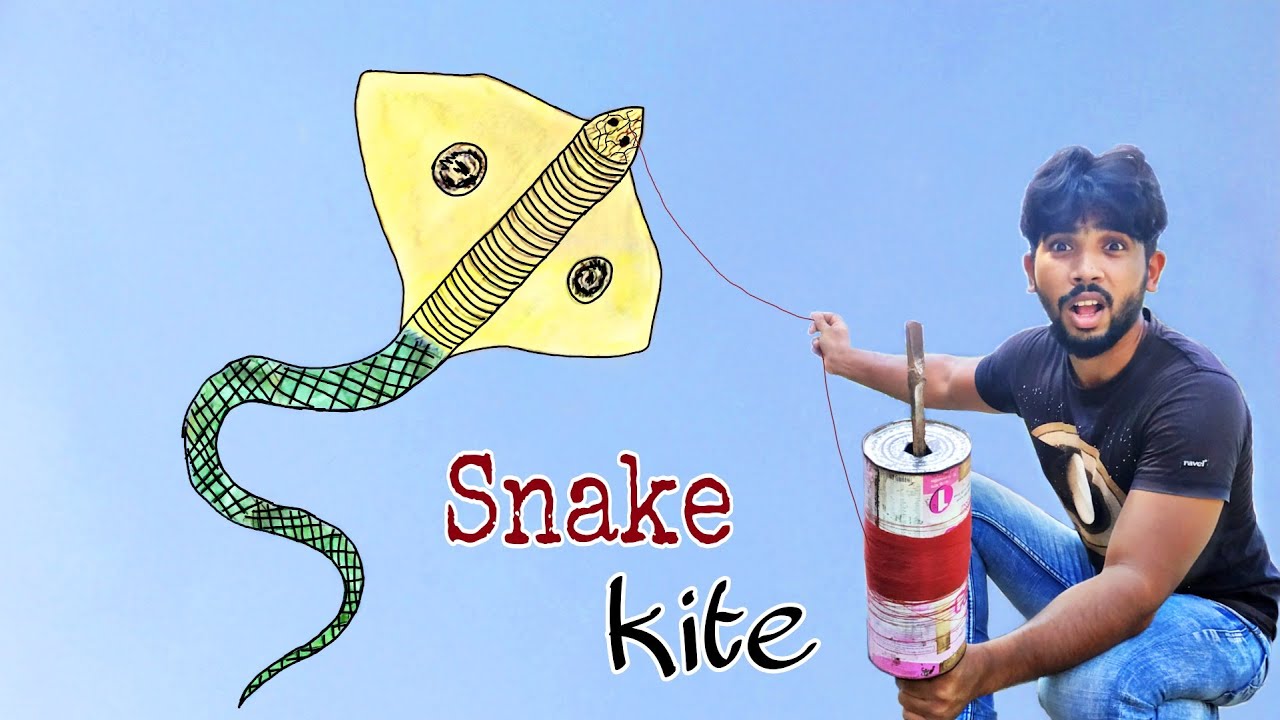 Simple Snake Kite Making | সাপ ঘুড়ি বানানো এত সহজ | - YouTube