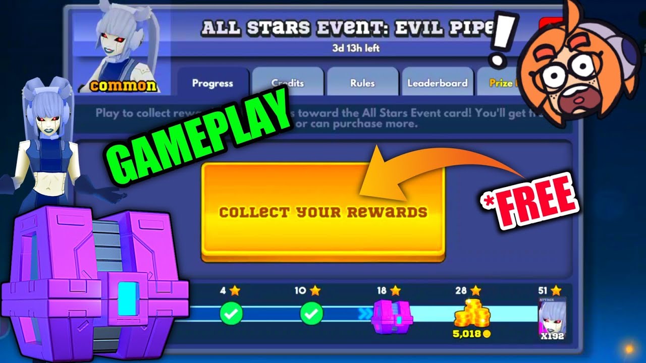 Frag Pro Shooter Evil Piper😈 All Star Event Gameplay & Free Epic Chest ...