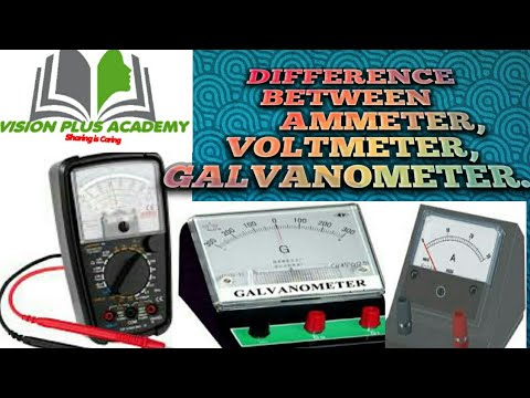 DIFFERENCE BETWEEN AMMETER, VOLTMETER, GALVANOMETER. - YouTube
