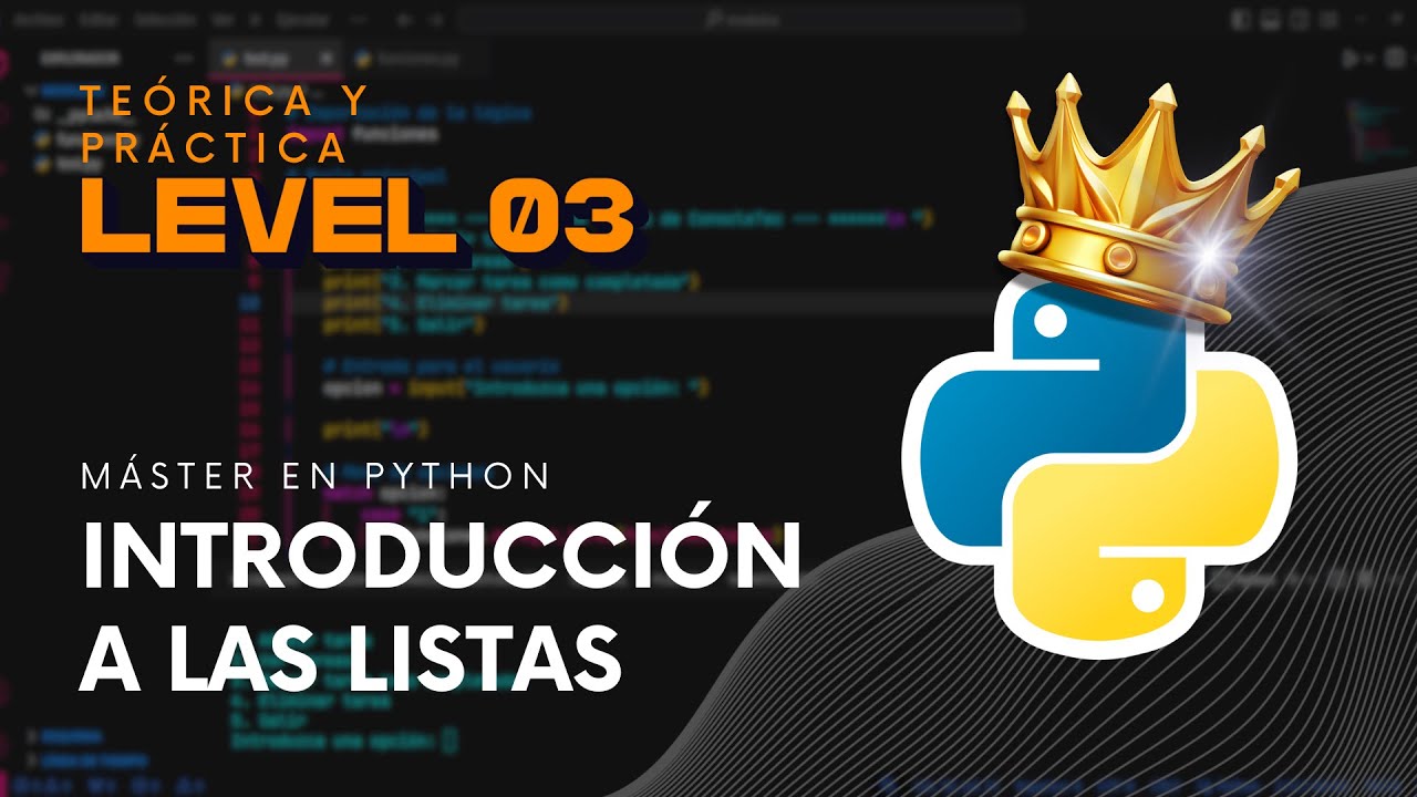 MÁSTER EN PYTHON DÍA 3 - Teórica y práctica - Listas básicas - YouTube