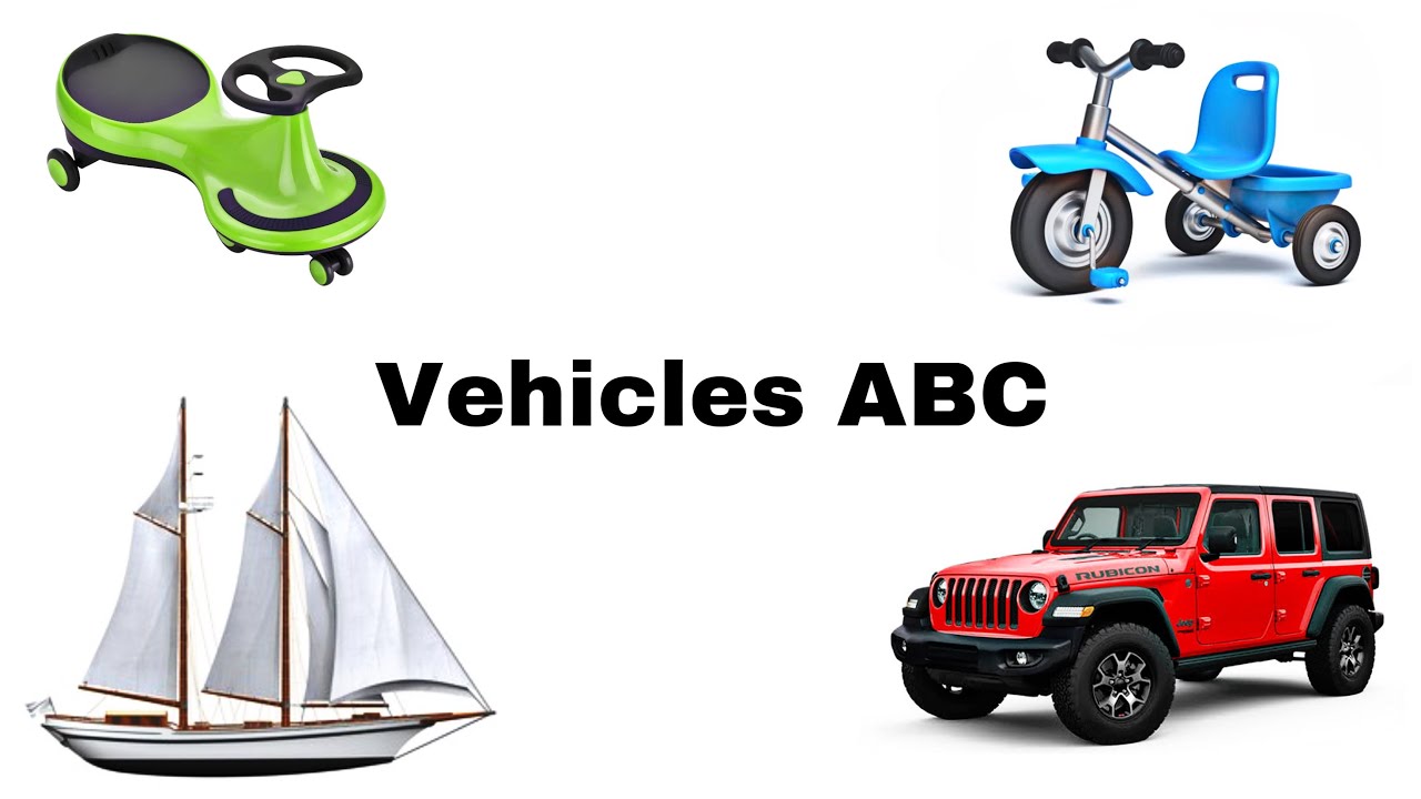 Vehicles abc phonics | ABC phonics | Vehicles name for kids | vehicles ...