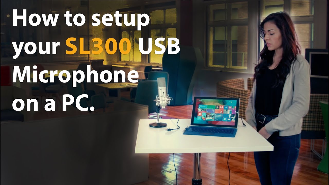 How to set up the SL300 USB Microphone on a PC - YouTube