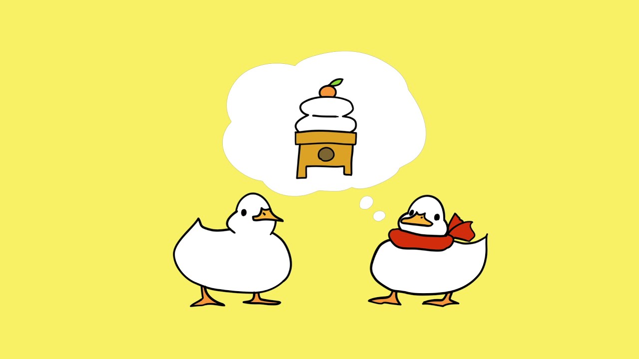Kagami mochi and mochi mochi ducks / もちもちアヒルと鏡餅 - YouTube