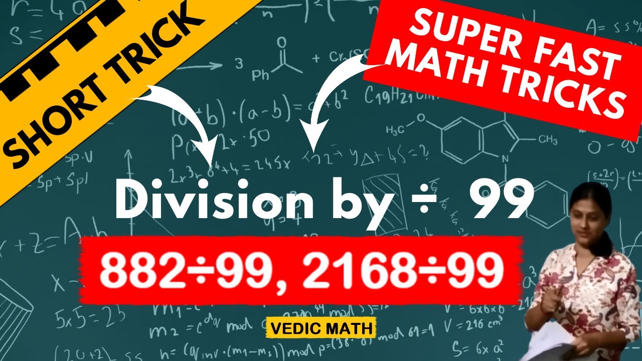 Divide number by 99 | VedicMaths Trick | Division of any number by 99 ...