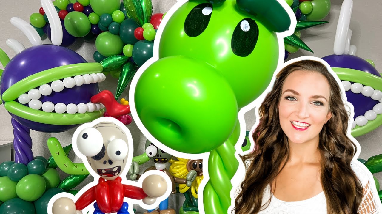 Making Giant Plants vs Zombies Balloon Decorations! - YouTube