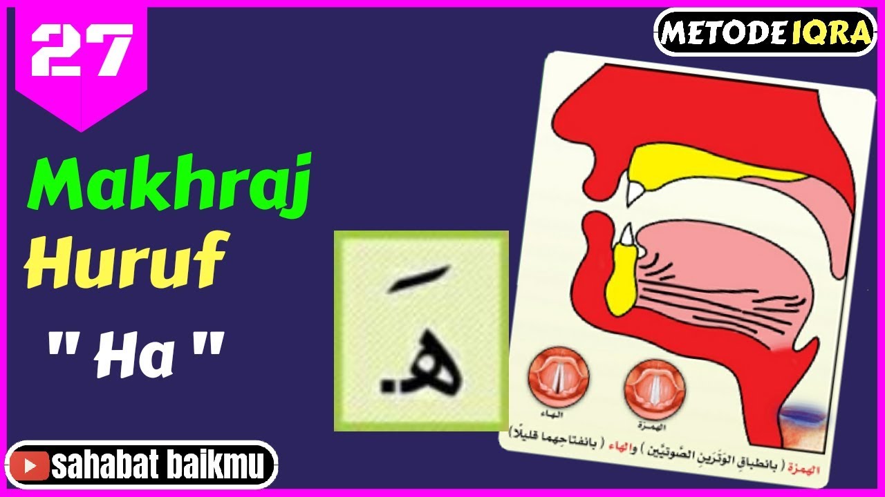 Belajar Makhraj Huruf Hijaiyah Ha / ه Episode.27 - YouTube