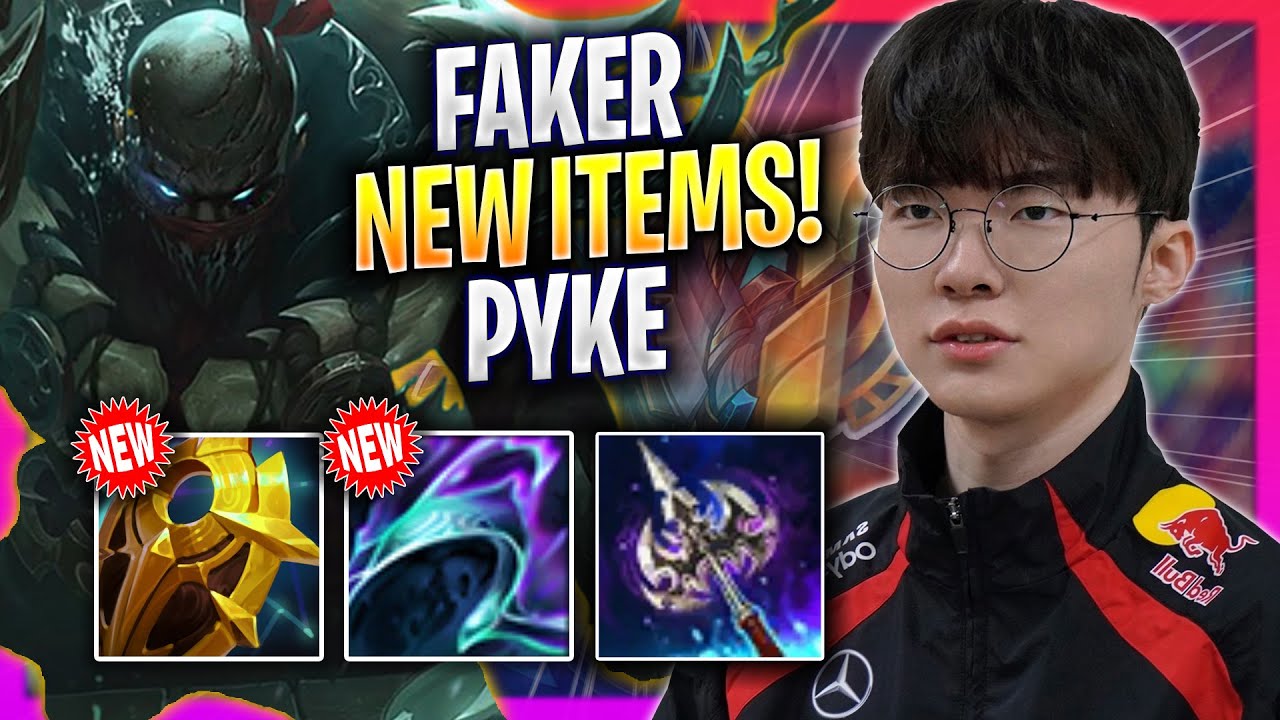 FAKER TRIES PYKE WITH NEW ITEMS! - T1 Faker Plays Pyke SUPPORT vs Ashe ...