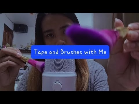 Tape and Brushes with Rambling, Tapping and Scratching ASMR || ASMR Summerblue - YouTube