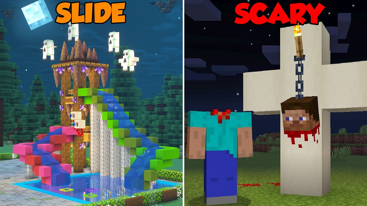 Minecraft: 50+ Scary Build Hacks! - YouTube