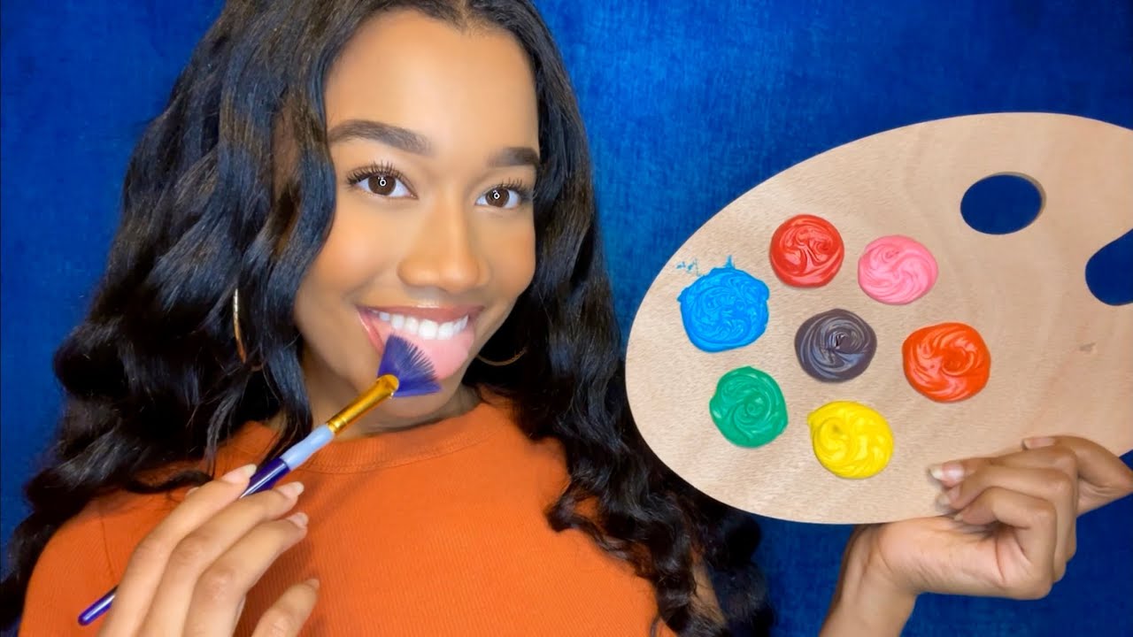 ASMR Spit Painting You With Edible Paint P2 🎨 💦 Up Close Personal ...