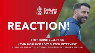 REACTION | KEVIN HORLOCK INTERVIEW | NEEDHAM MARKET 3-1 LEISTON | 03.09 ...