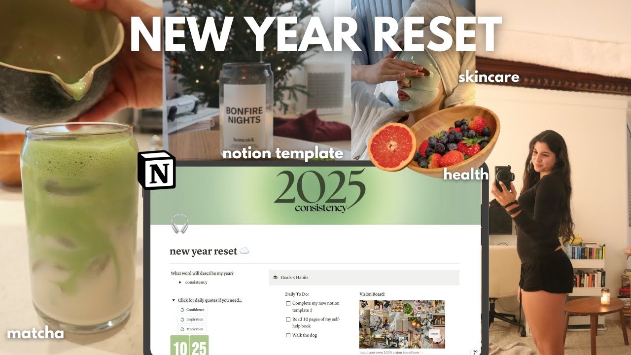 NEW YEAR RESET: 2025 goal-setting, vision board, healthy routines, etc ...