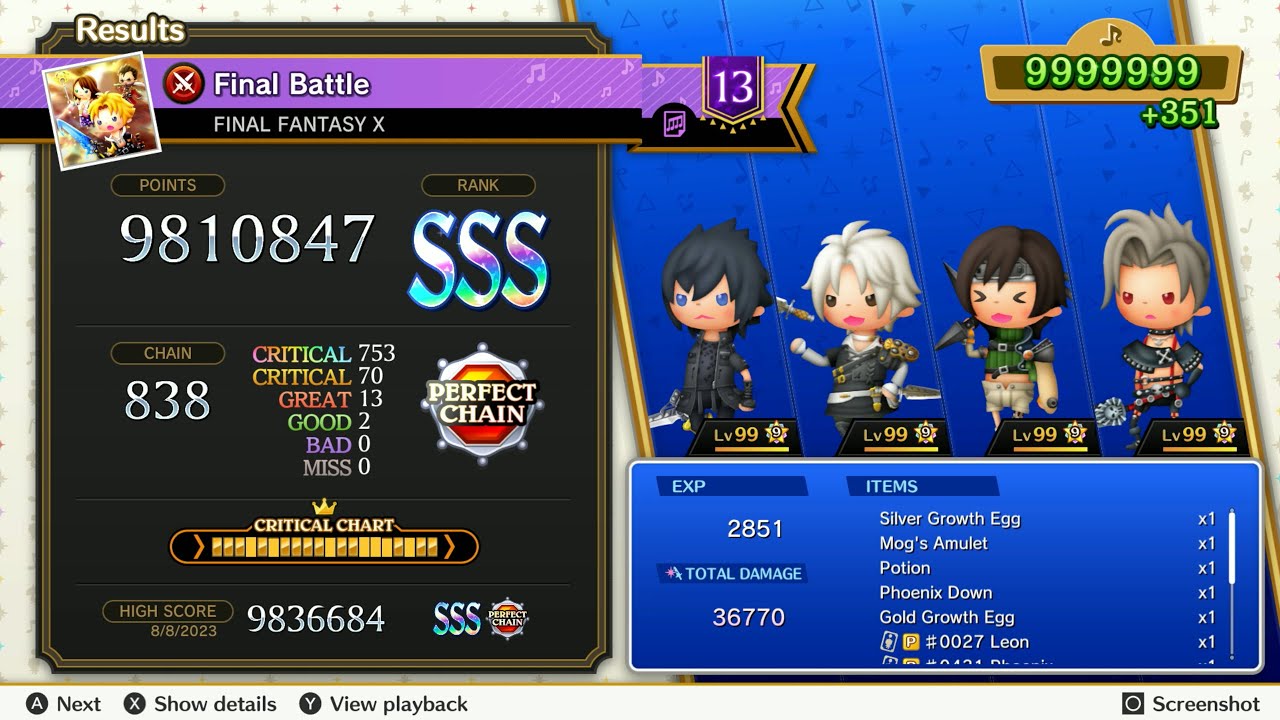 Theatrhythm Final Bar Line : FFX - "Final Battle" Supreme Difficulty ...