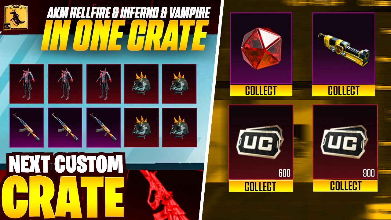 Get Free 900 UC - Get Free Materials & Free Mythic Forge Crystal -AKM hellfire & Inferno Helmet ...
