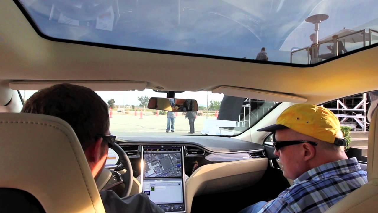 Tesla S - First Test Drive Demo - YouTube