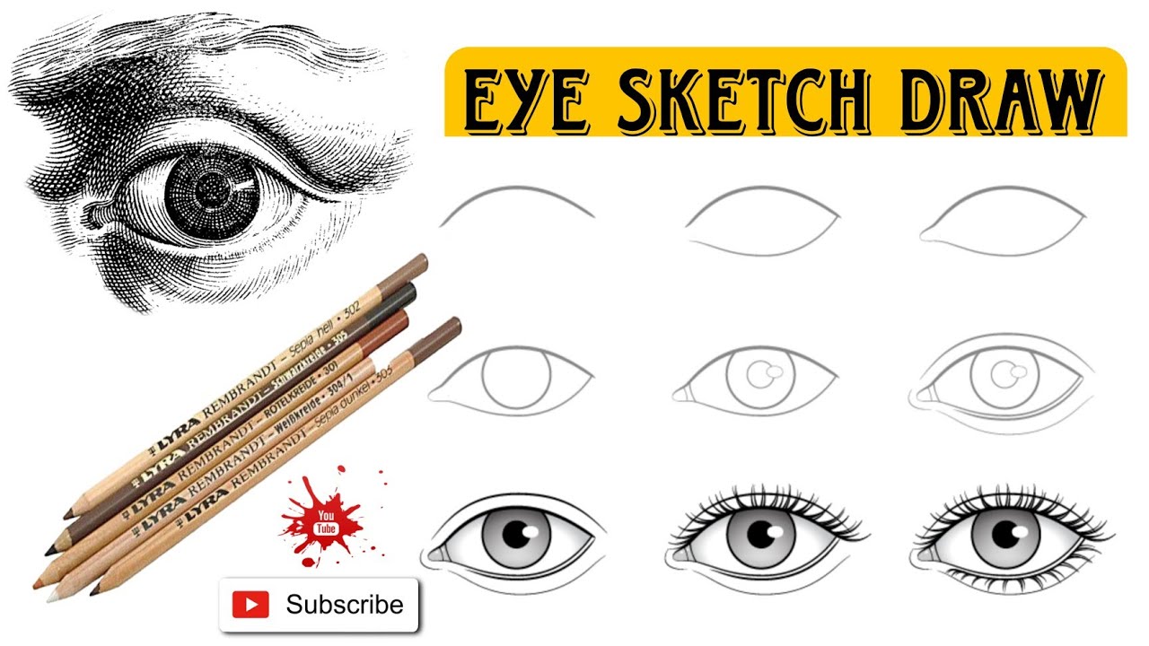 👀 how to draw eye sketch आँख का चित्र कैसे बनाये पेंसिल से - YouTube