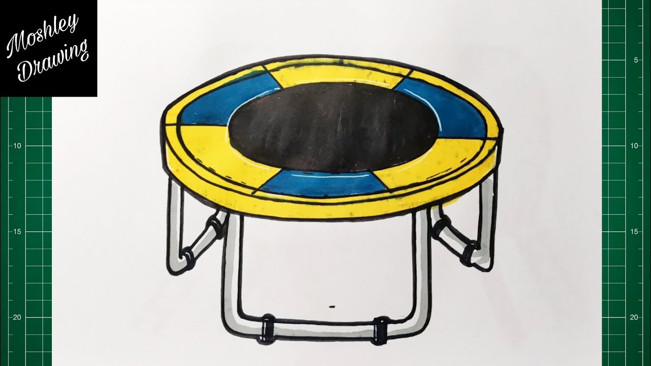 How to Draw a Trampoline - YouTube