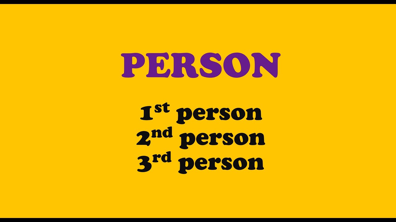 Person in English Grammar - YouTube