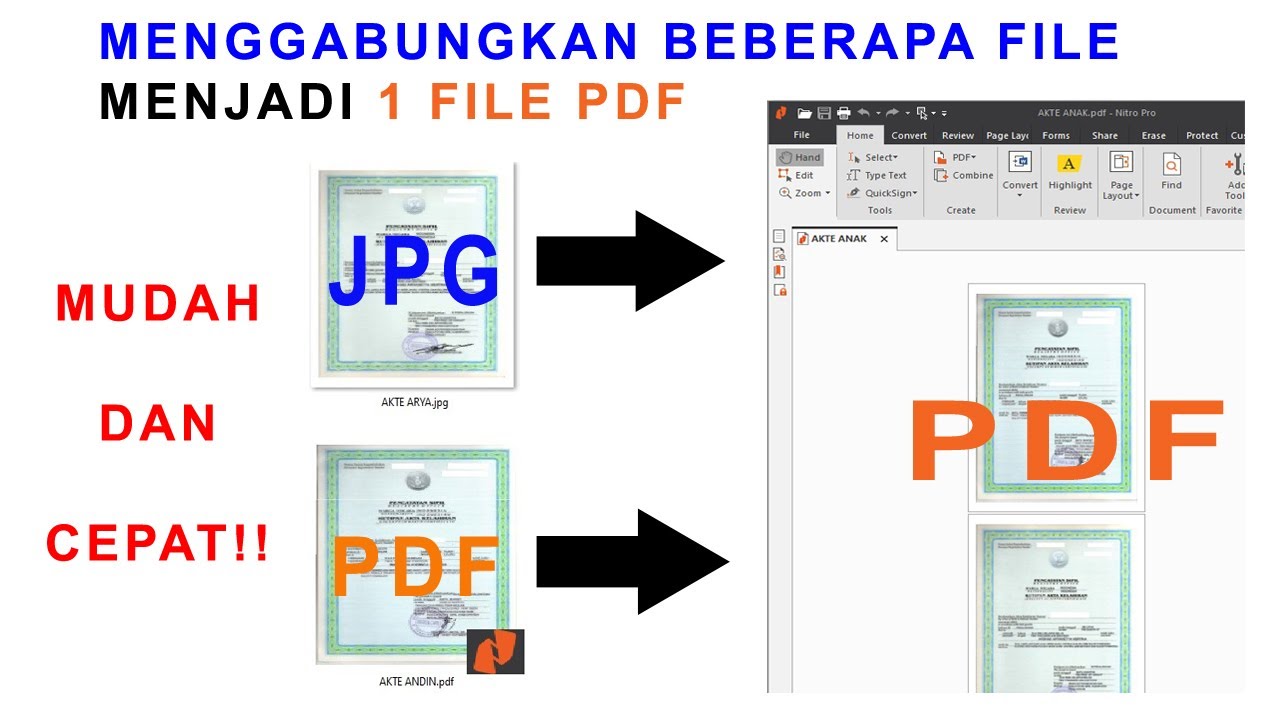 Cara menggabungkan beberapa file menjadi satu file PDF dengan Aplikasi ...