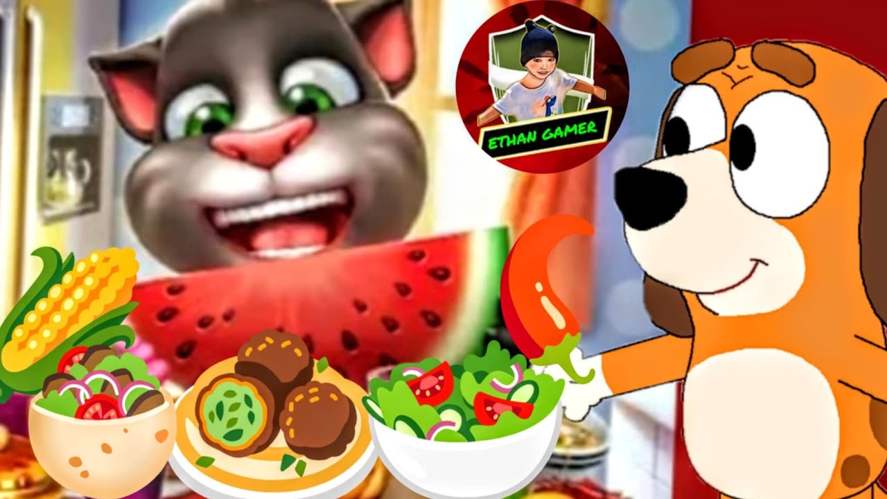 ASMR Talking My Tom Day Of Night Food In Talking My Tom #Asmrtom #Asmr ...