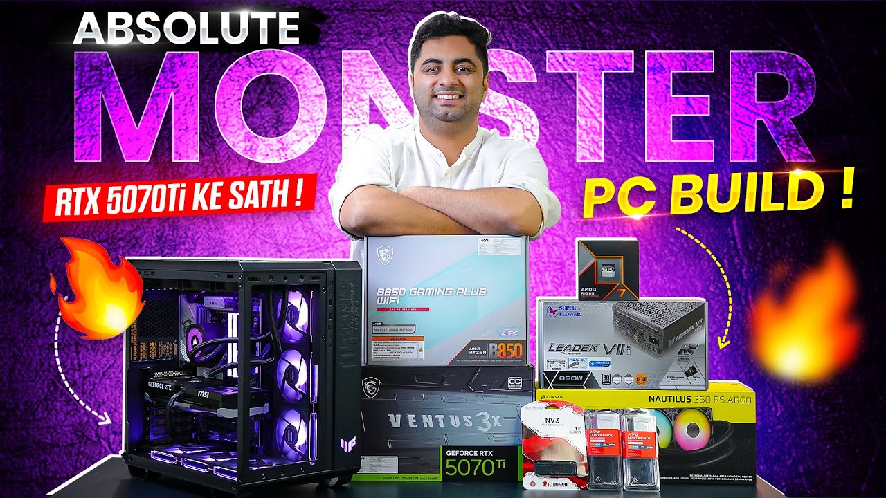 This 2 Lakh PC Build is an ABSOLUTE MONSTER! 🤯 | RTX 5070Ti & Ryzen 7 ...
