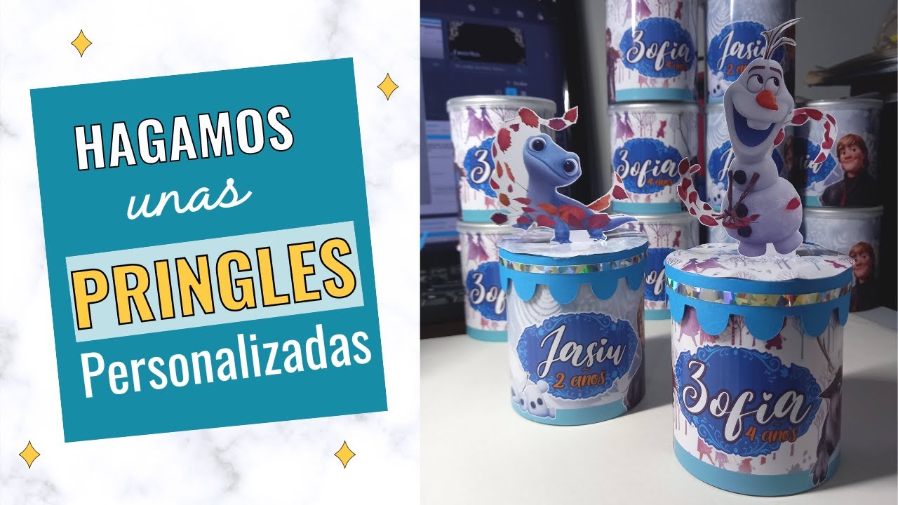 Pringles PERSONALIZADAS, como decorar envases de papitas con papel ...