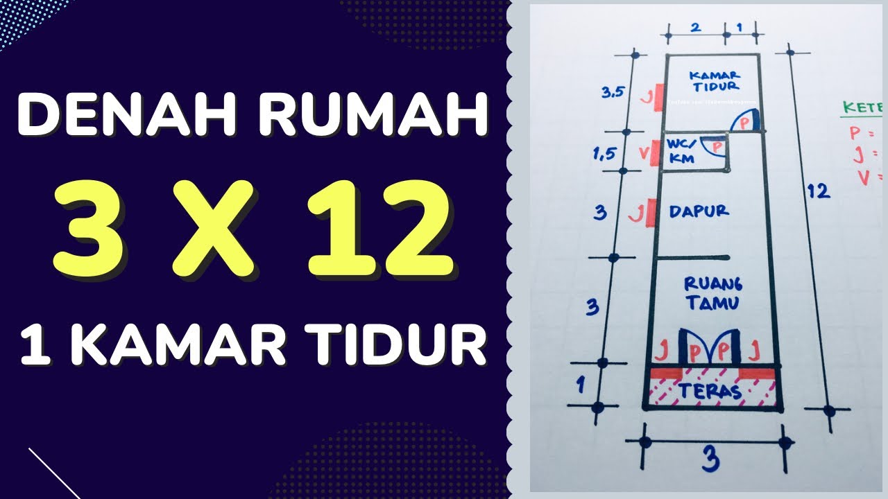 Denah Rumah 3 X 12 Meter - YouTube