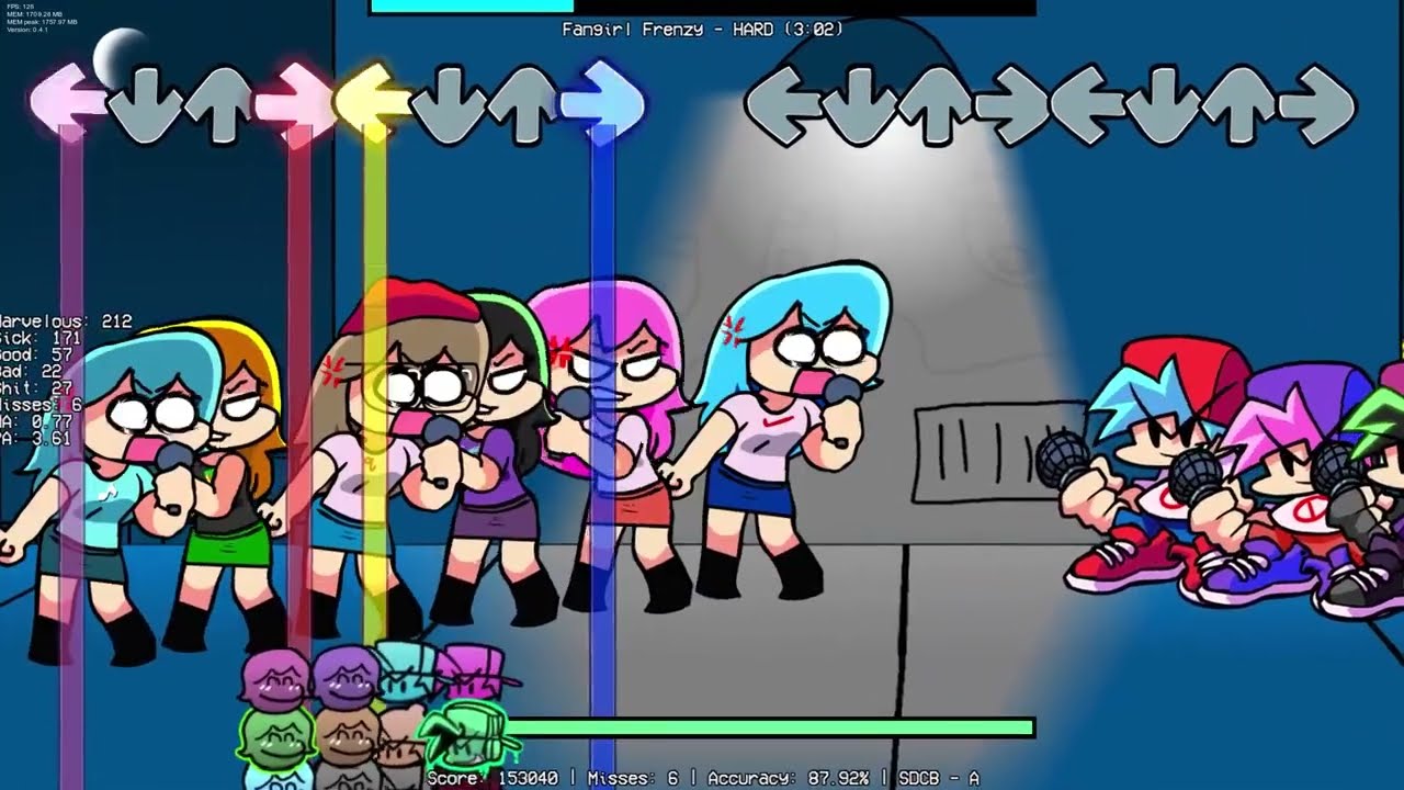 Friday Night Funkin 6 Bf Vs 6 Sky Fangirl Frenzy Cutscenes Fnf Mod Hard 8 Keys Best Video