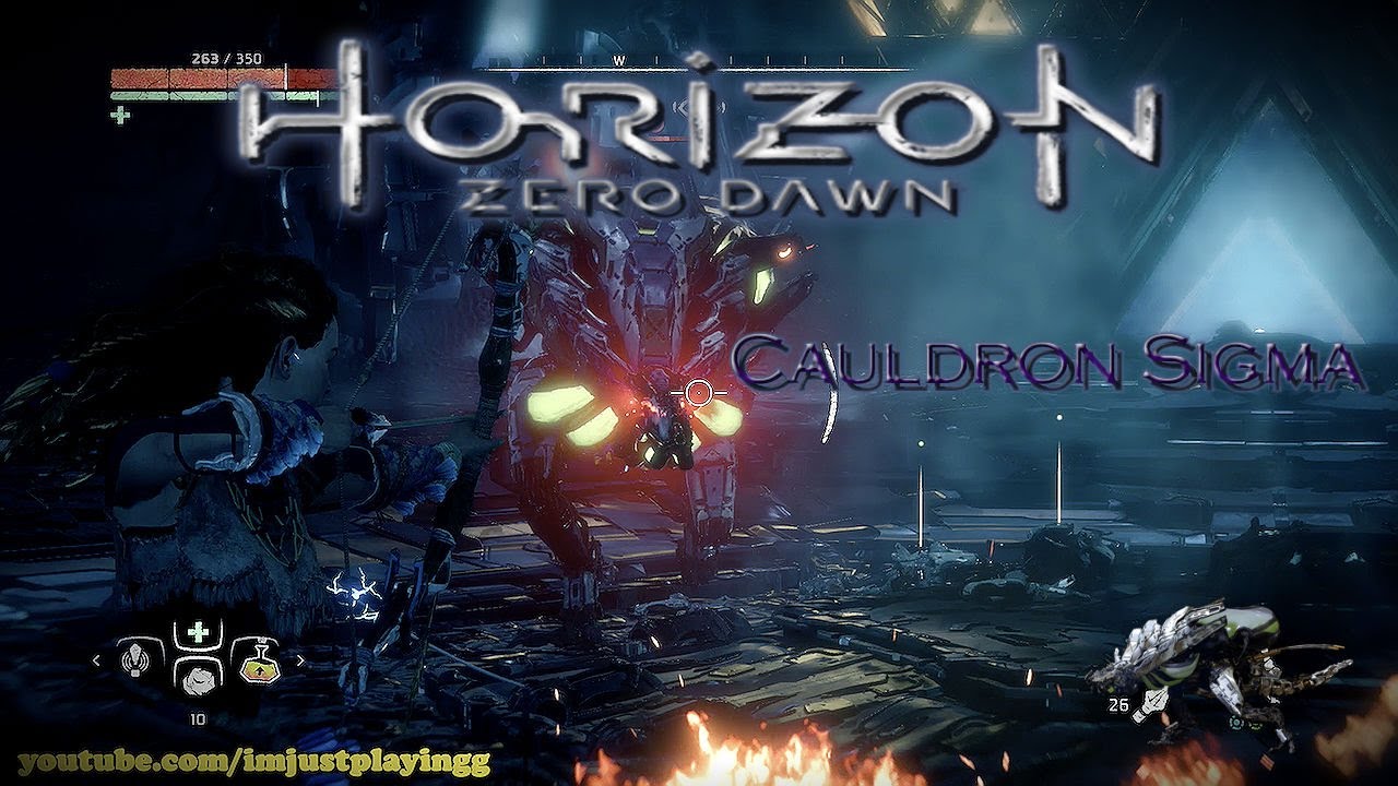 Horizon Zero Dawn - Cauldron Sigma Boss - Fire Bellowback - YouTube