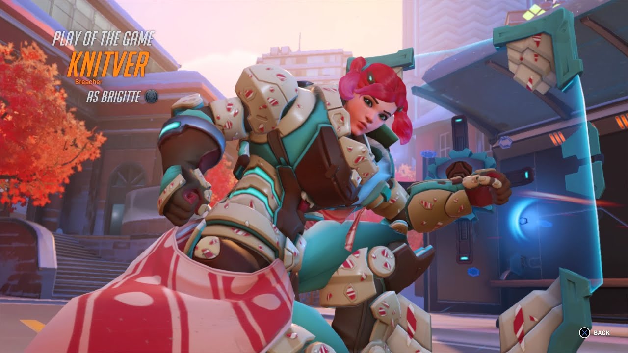 Overwatch 2 - My Brigitte Peppermint Bark First POTG - YouTube