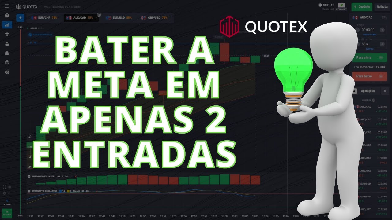 QUOTEX - COMO BATER A META COM APENAS 2 ENTRADAS!! - YouTube