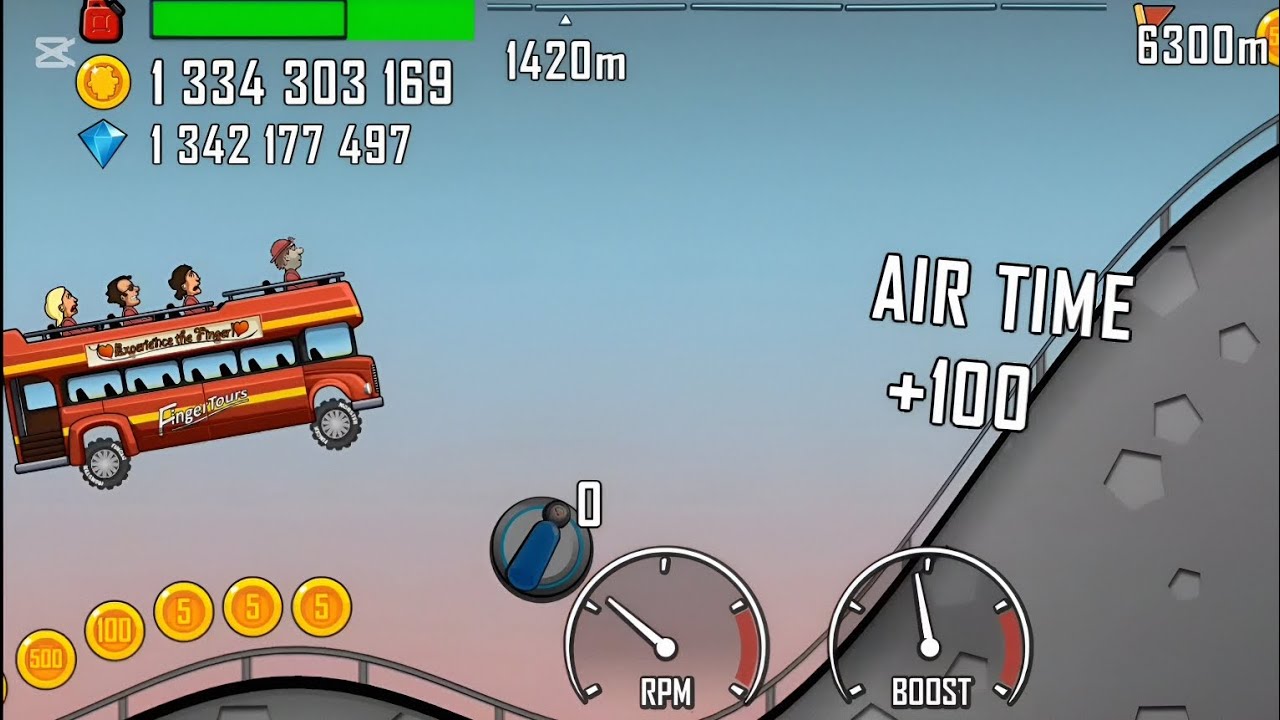 🚀 Flying Double-Decker Bus! | Insane Air Time in Hill Climb Racing 😱🔥 ...
