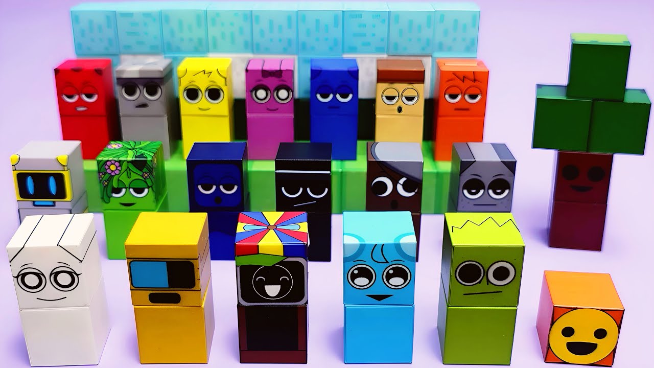 New Sprunki toy Minecraft Magnetic Unboxing Build Cubes Sprunki phase ...