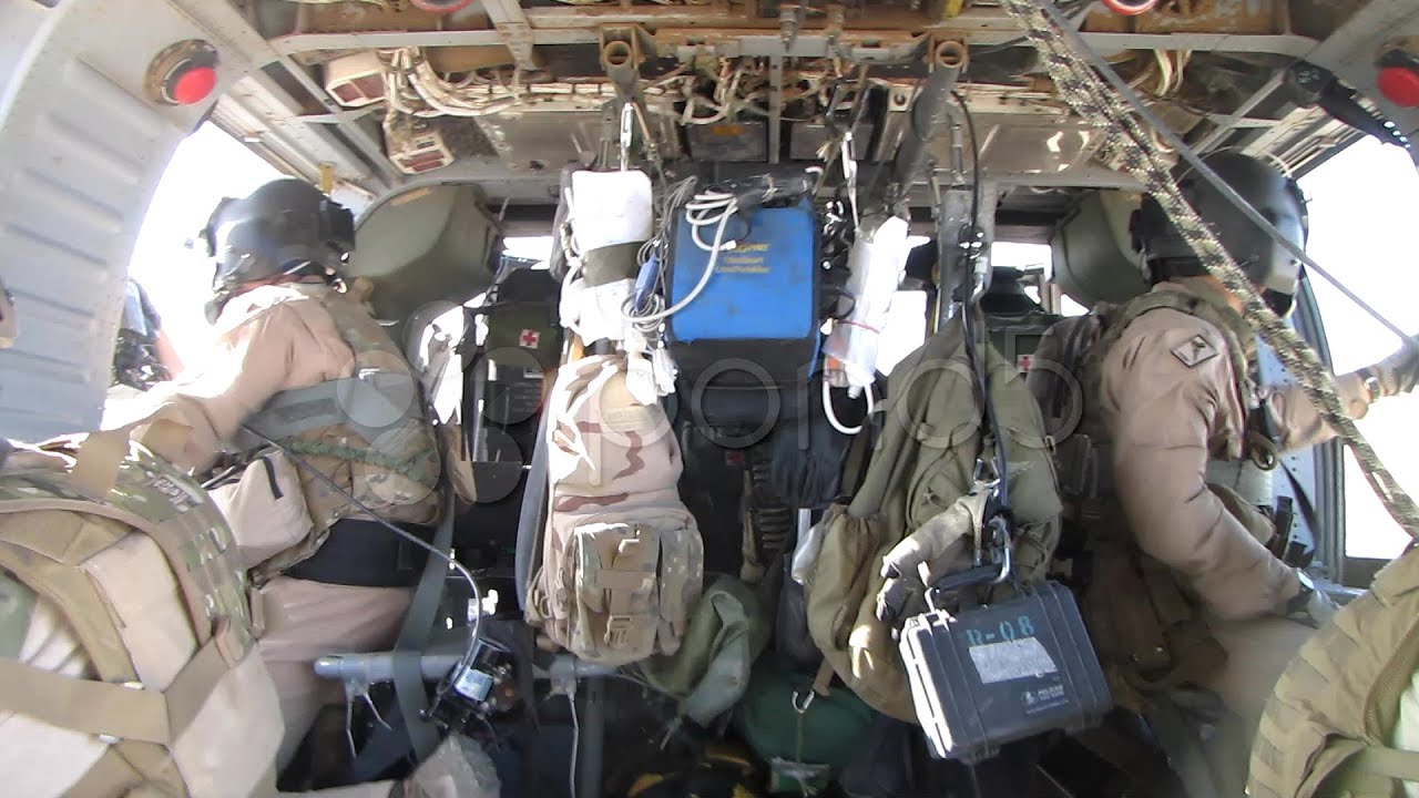 Inside Black Hawk Helicopter In Flight (Hd) C. Stock Footage - YouTube