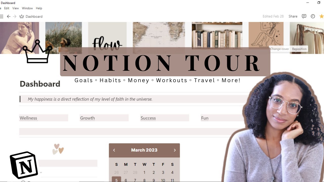 Notion Tour 2023 | Wellness, Organization, Productivity & More! - YouTube