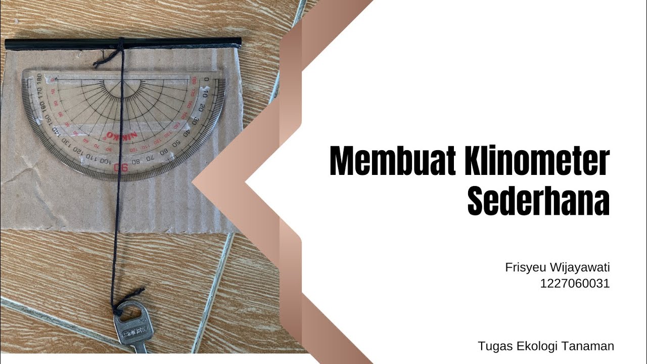 Cara membuat klinometer sederhana - YouTube