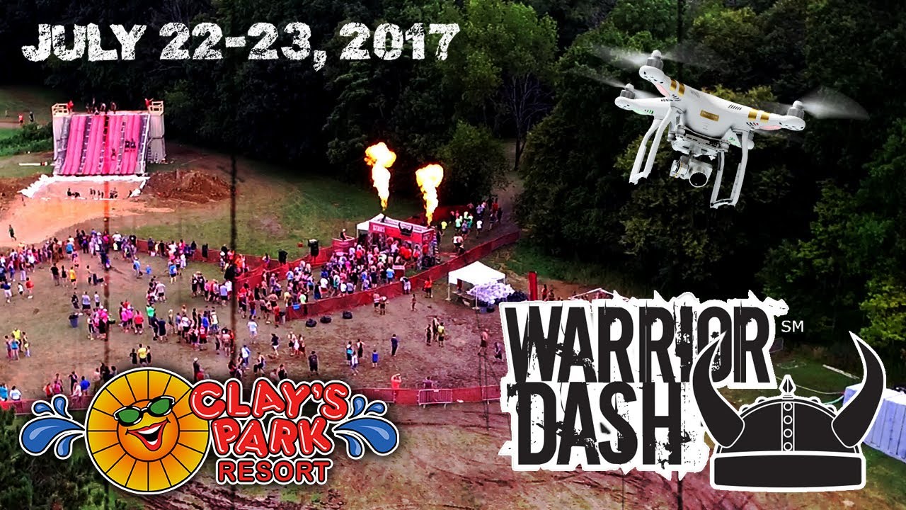 Warrior Dash 2017 from the Air - YouTube