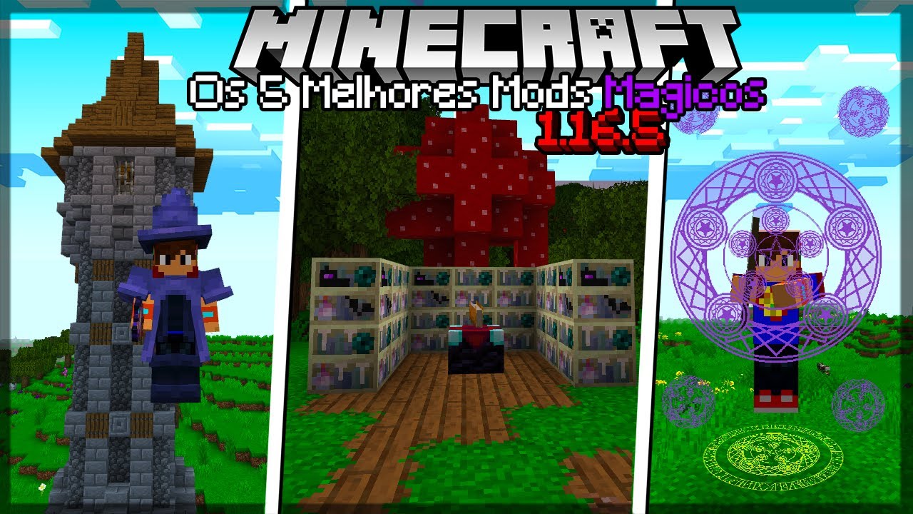 Os 5 MELHORES mods MAGICOS Insanamente BONS - Minecraft 1.16.5 - YouTube