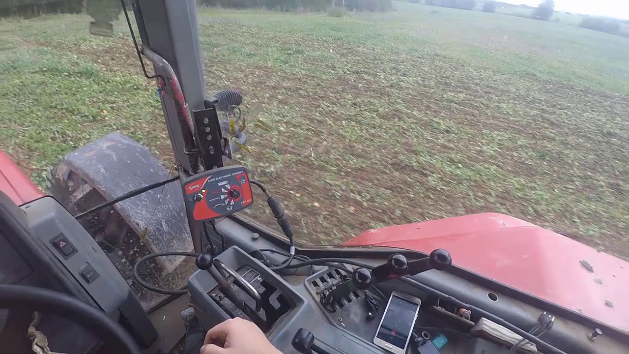 Cultivating field with Case 7250 Pro and Kuhn performer 4000 POV - YouTube